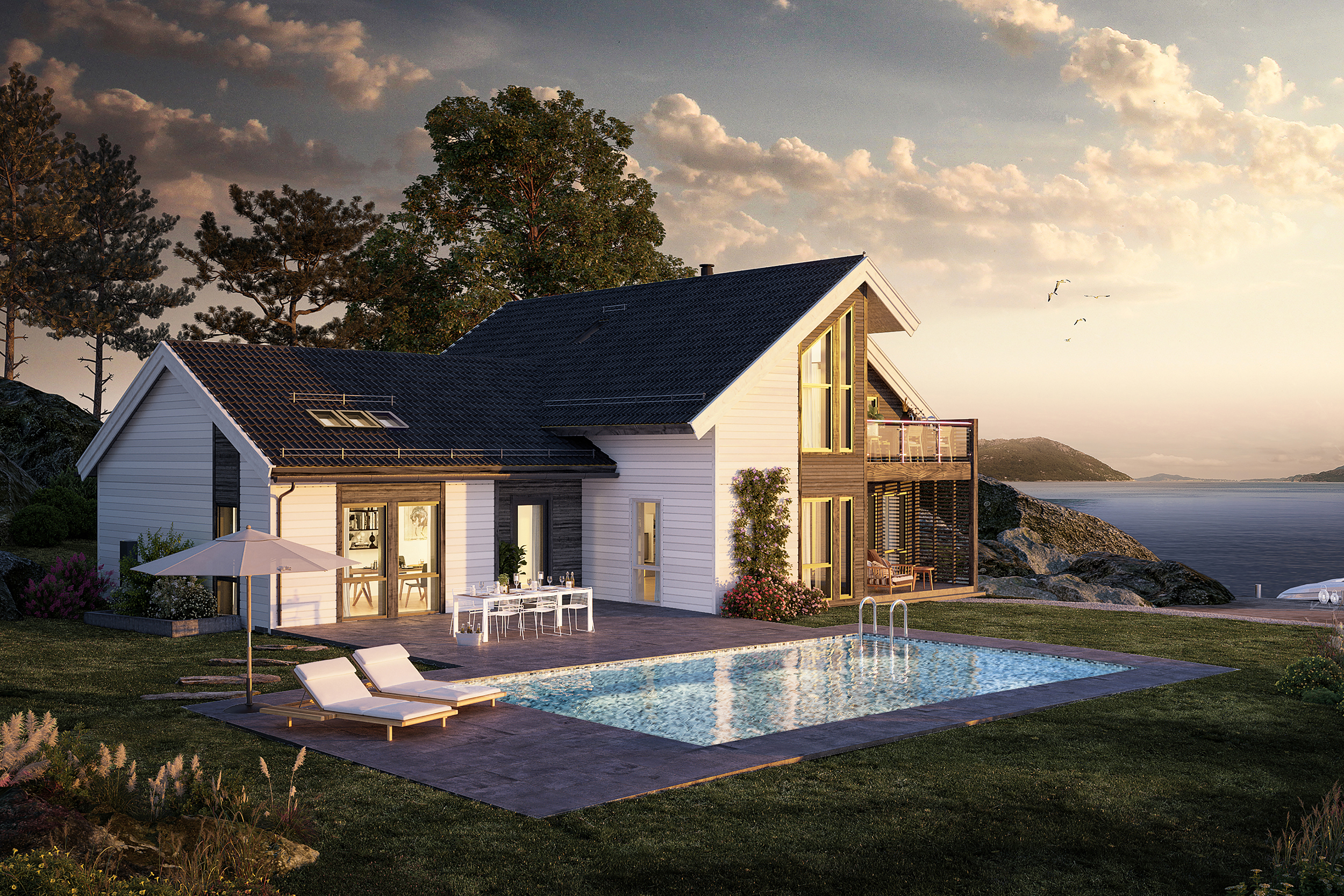 Hustyper i moderne, herskapelig og klassisk stil - Skalahus